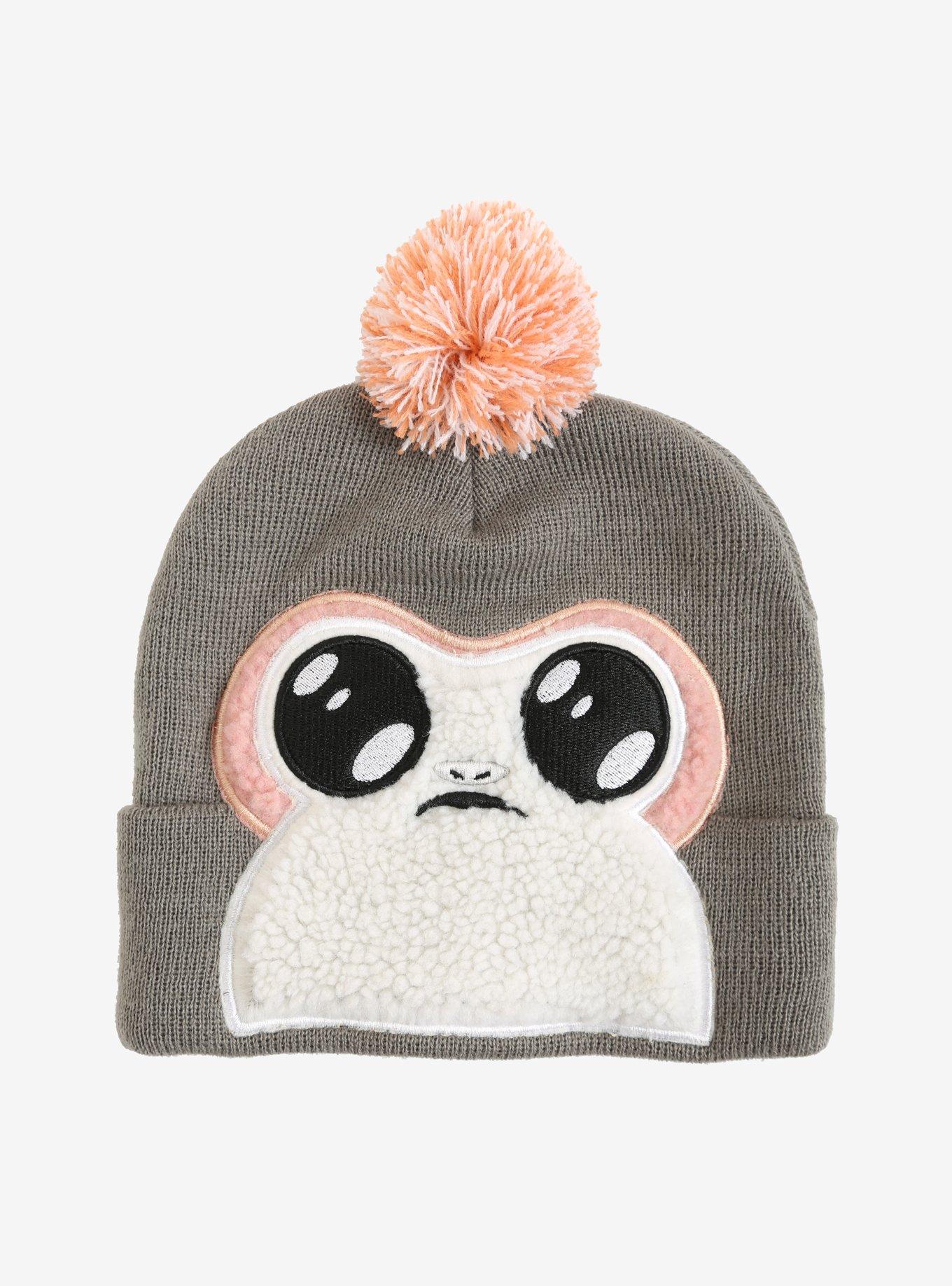 Star Wars: The Last Jedi Porg Face Pom Beanie | Hot Topic
