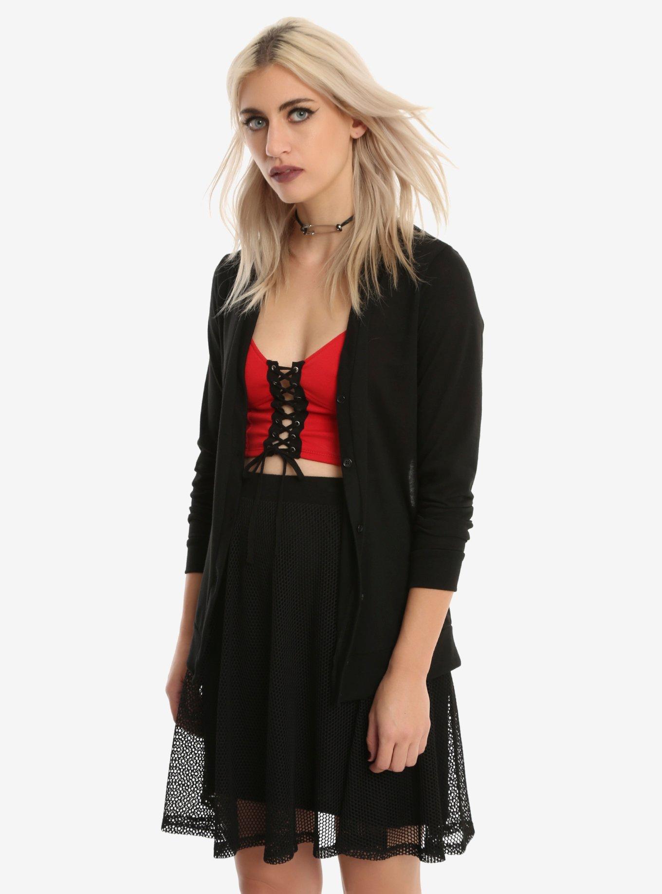 Spine Back Girls Cardigan | Hot Topic