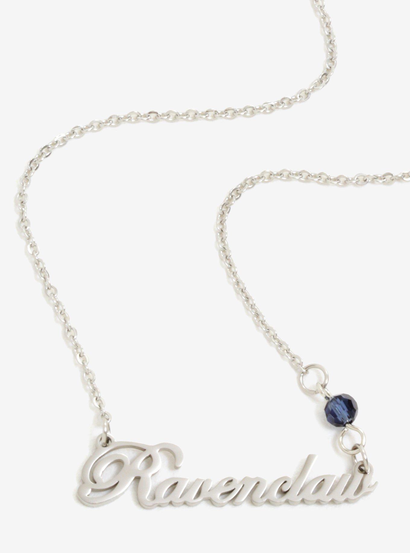 Harry Potter Ravenclaw Cursive Stone Necklace | BoxLunch