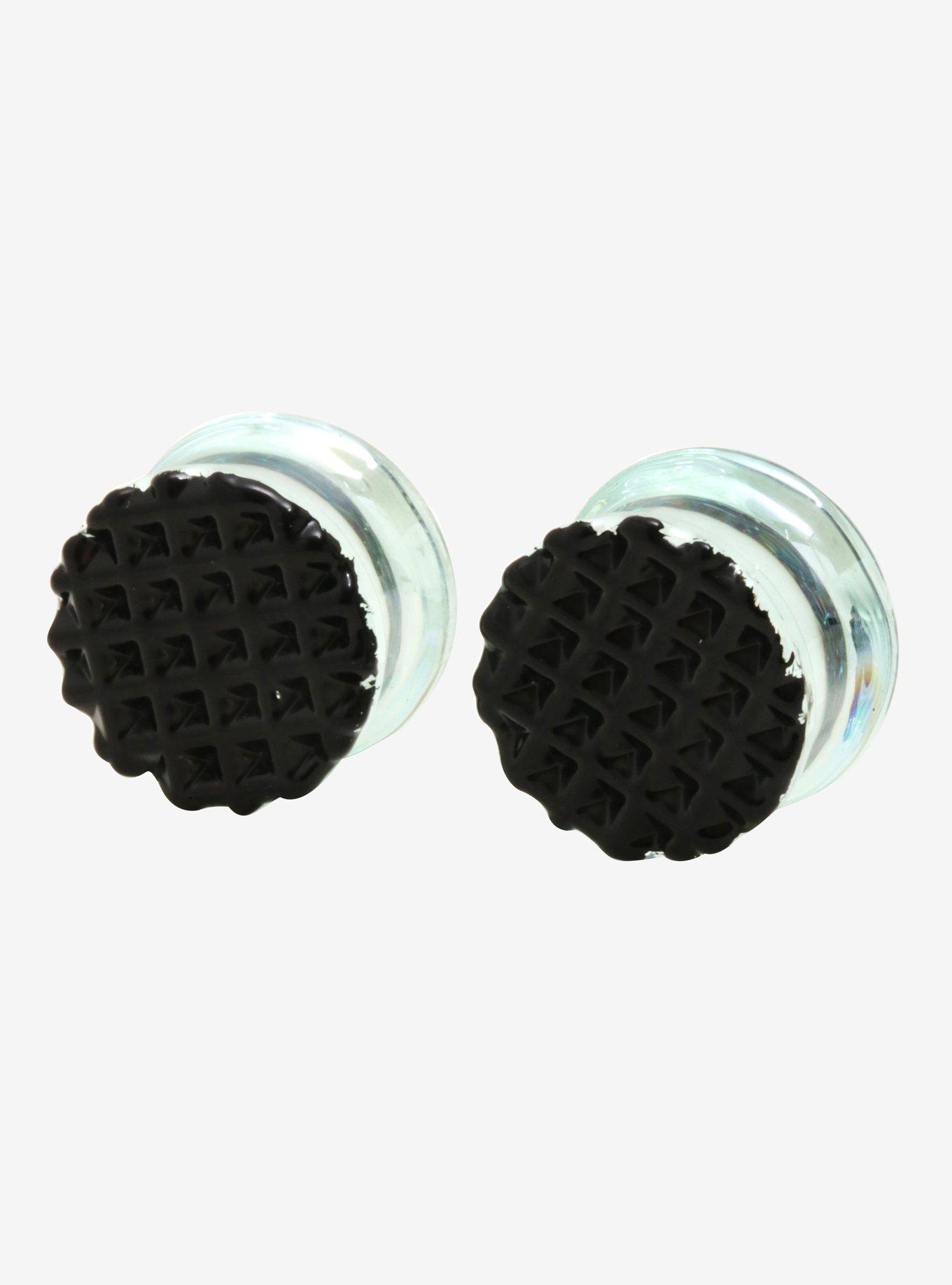 Glass Waffle Back Rainbow Plugs 2 Pack | Hot Topic