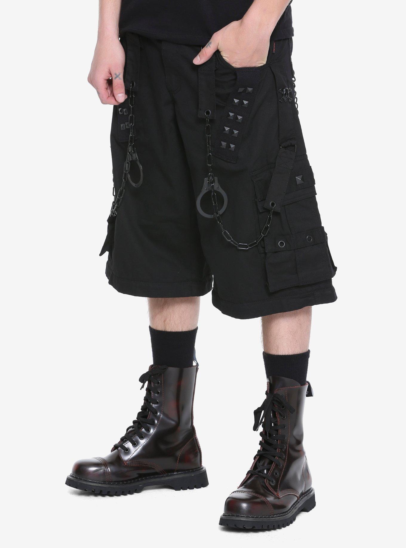 Tripp Black Lock Up Handcuff Chain Zip-Off Pants | Hot Topic