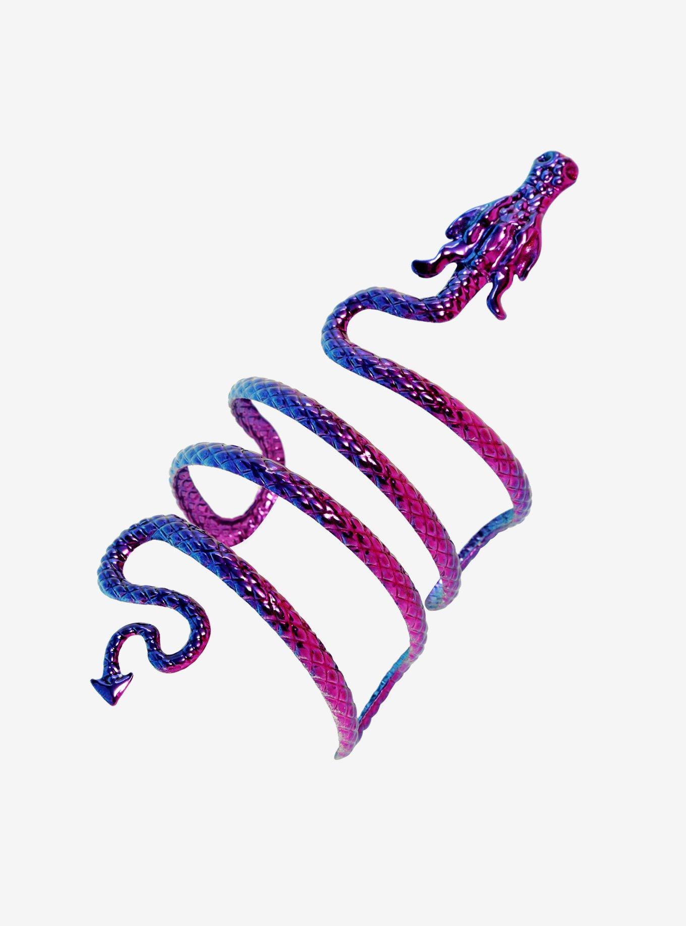 Blackheart Anodized Dragon Cuff Bracelet | Hot Topic
