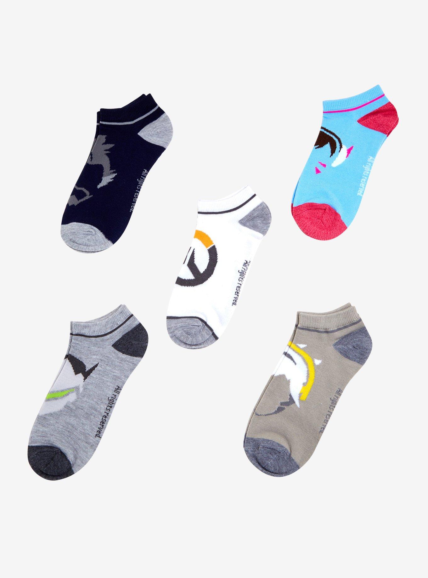 Overwatch No Face No-Show Socks 5 Pair | Hot Topic