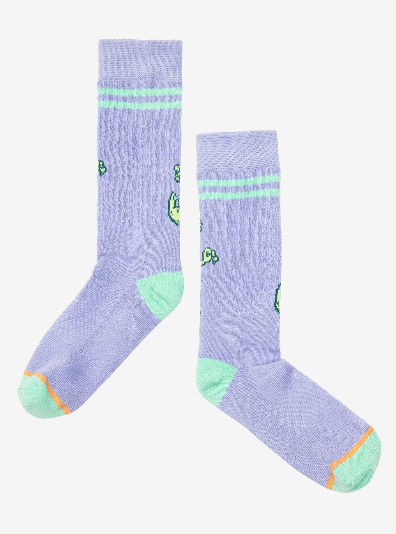 Rugrats Reptar Striped Crew Sock | BoxLunch