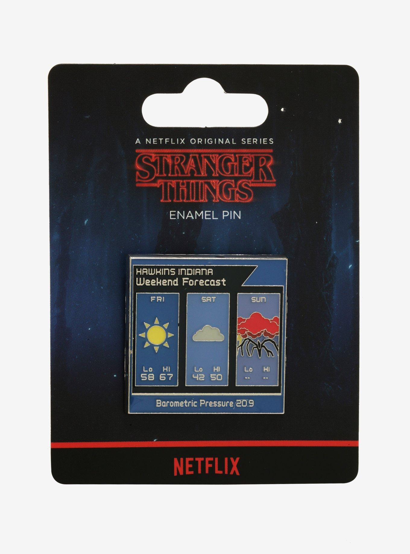 Stranger Things Weather Forecast Enamel Pin - BoxLunch Exclusive | BoxLunch