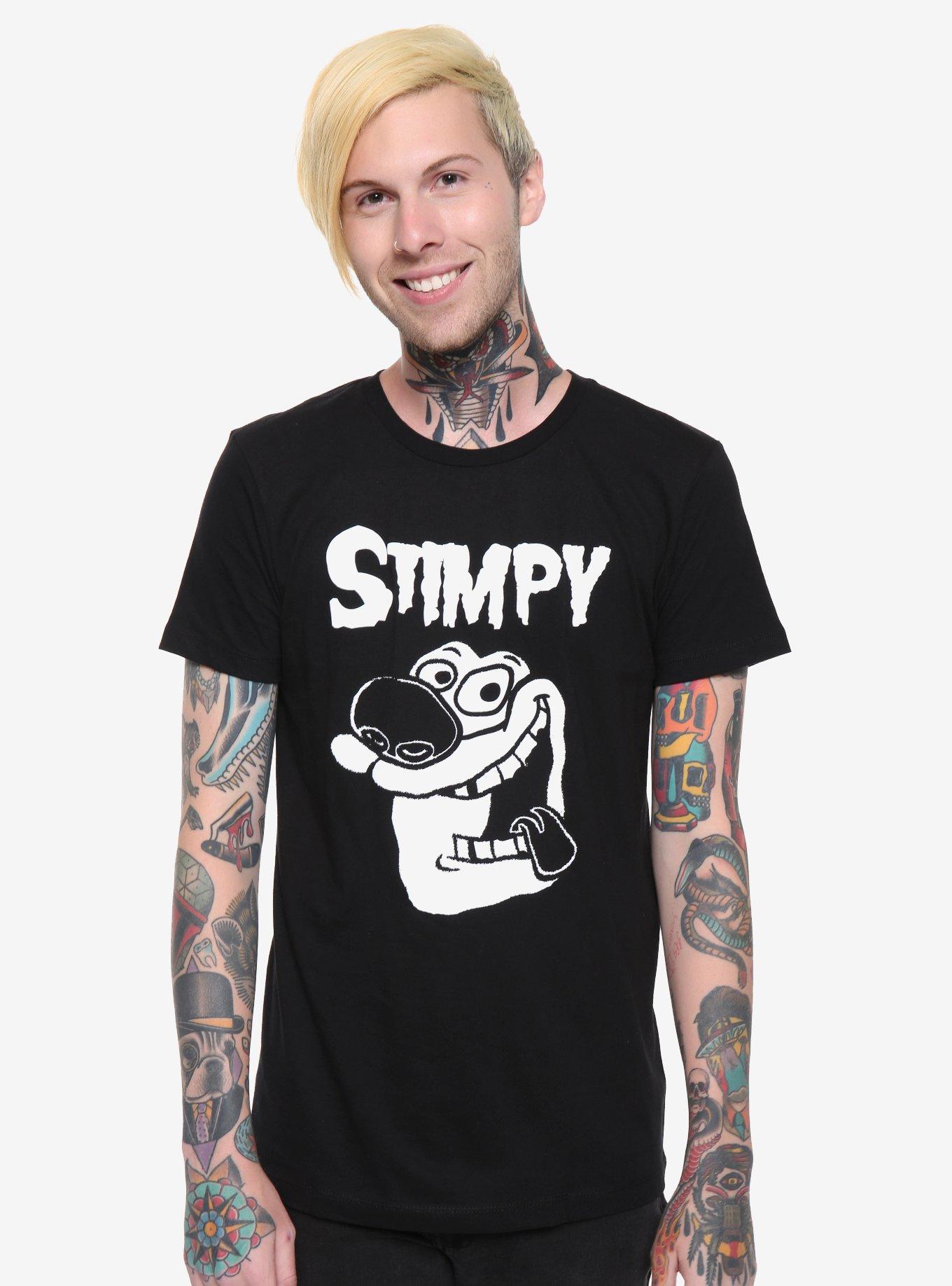 The Ren And Stimpy Show Stimpy Black & White T-Shirt | Hot Topic