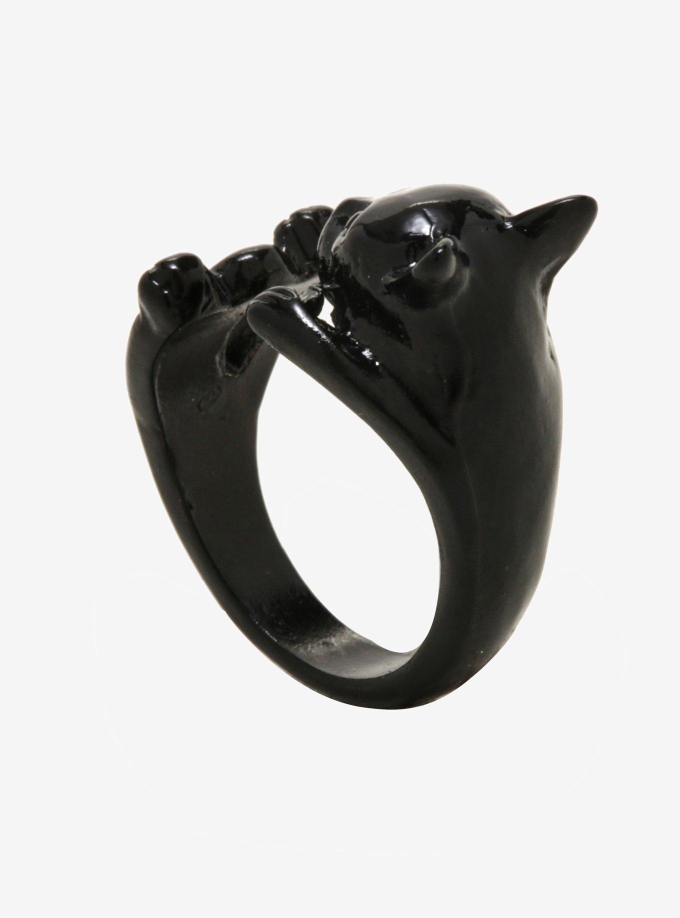 Blackheart Cat Wrap Ring | Hot Topic