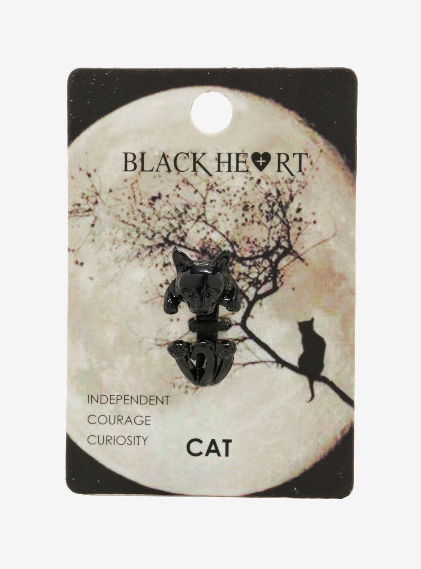 Blackheart Cat Wrap Ring | Hot Topic