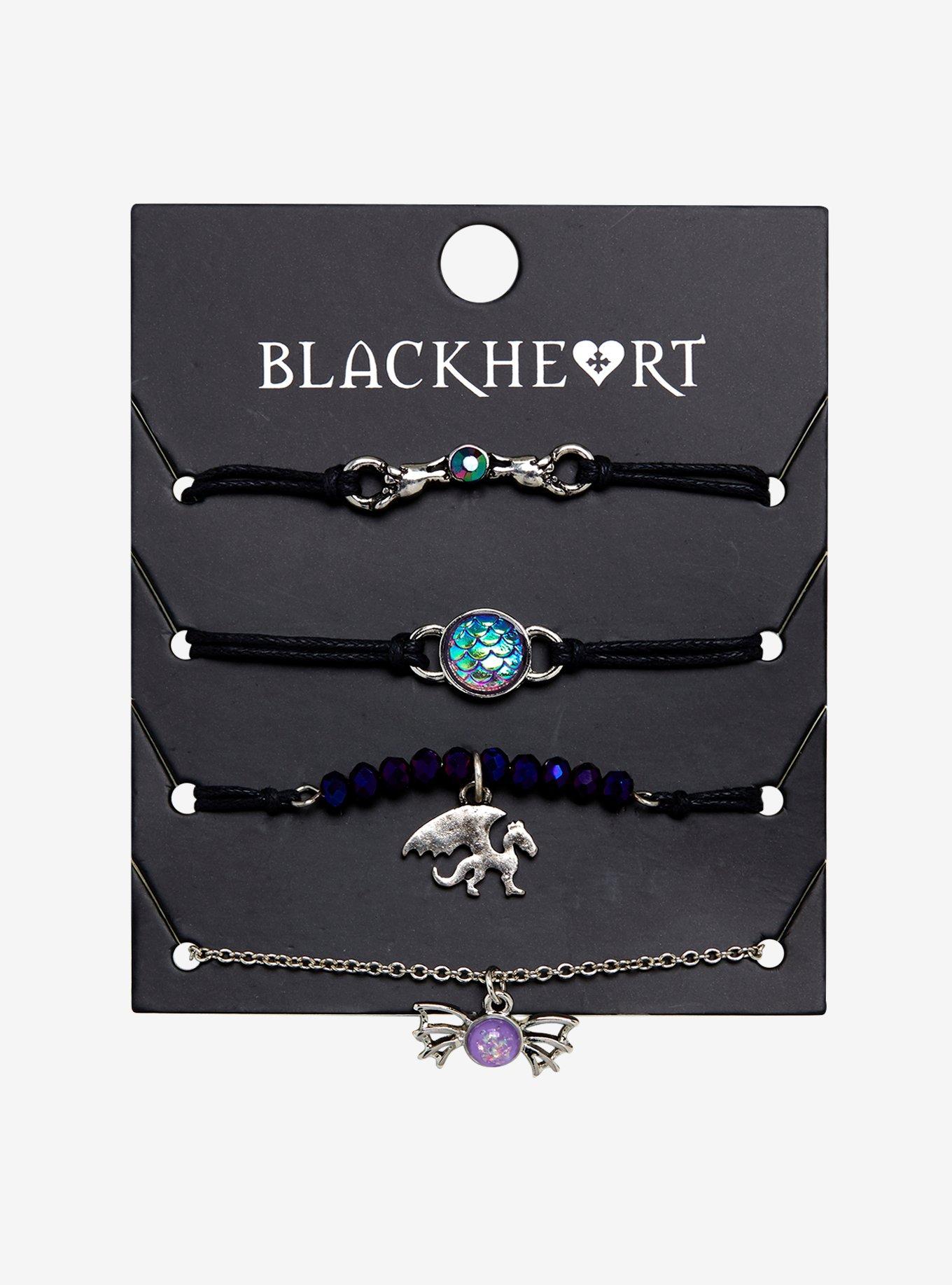 Blackheart Dragon Cord Bracelet Set | Hot Topic