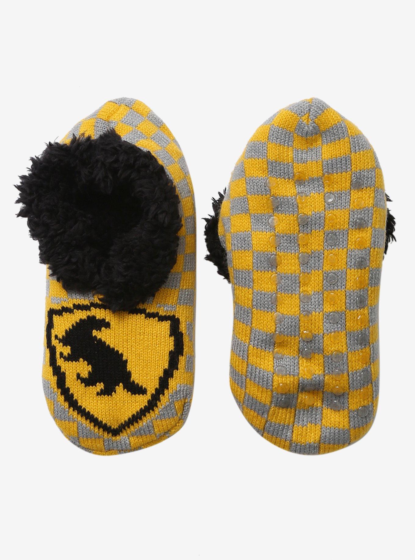 Harry Potter Slip-On Checkered Hufflepuff Cozy Slippers | Hot Topic