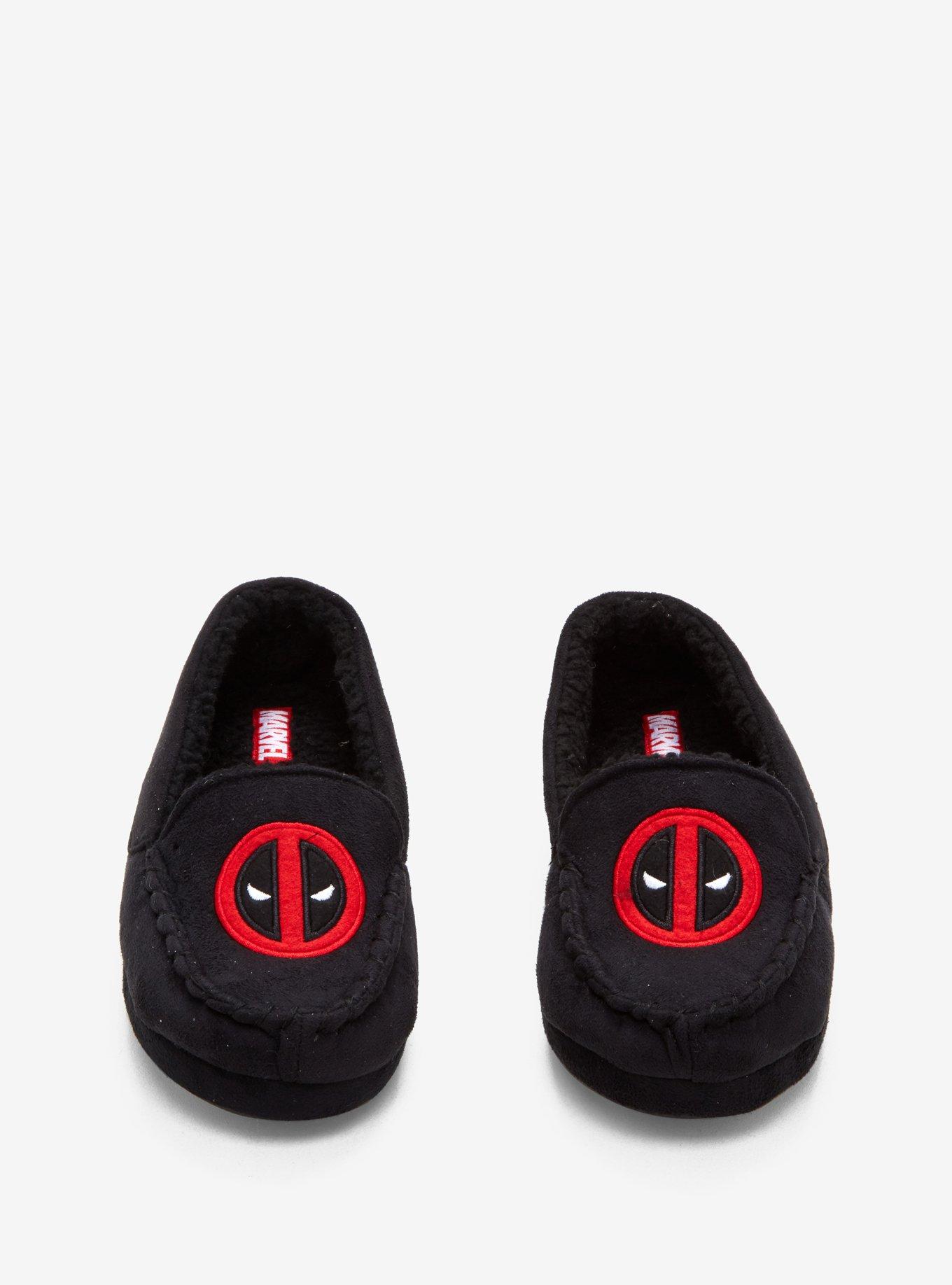 Marvel Deadpool Logo Moccasin Slippers | Hot Topic