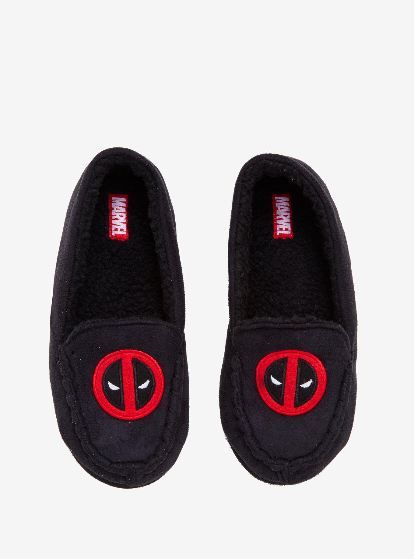 Marvel Deadpool Logo Moccasin Slippers | Hot Topic
