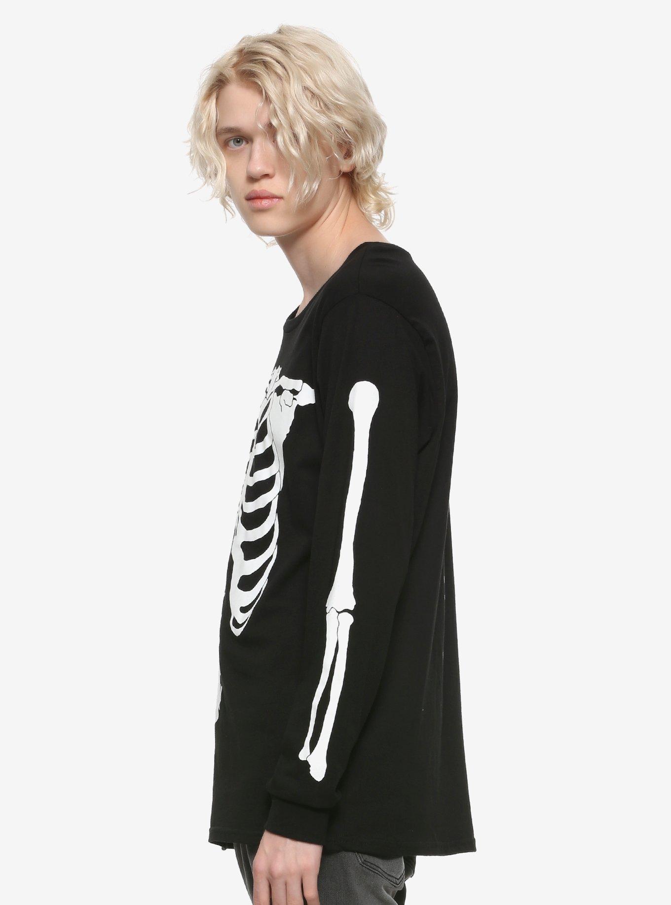 Glow-In-The-Dark Skeleton Long-Sleeve T-Shirt | Hot Topic