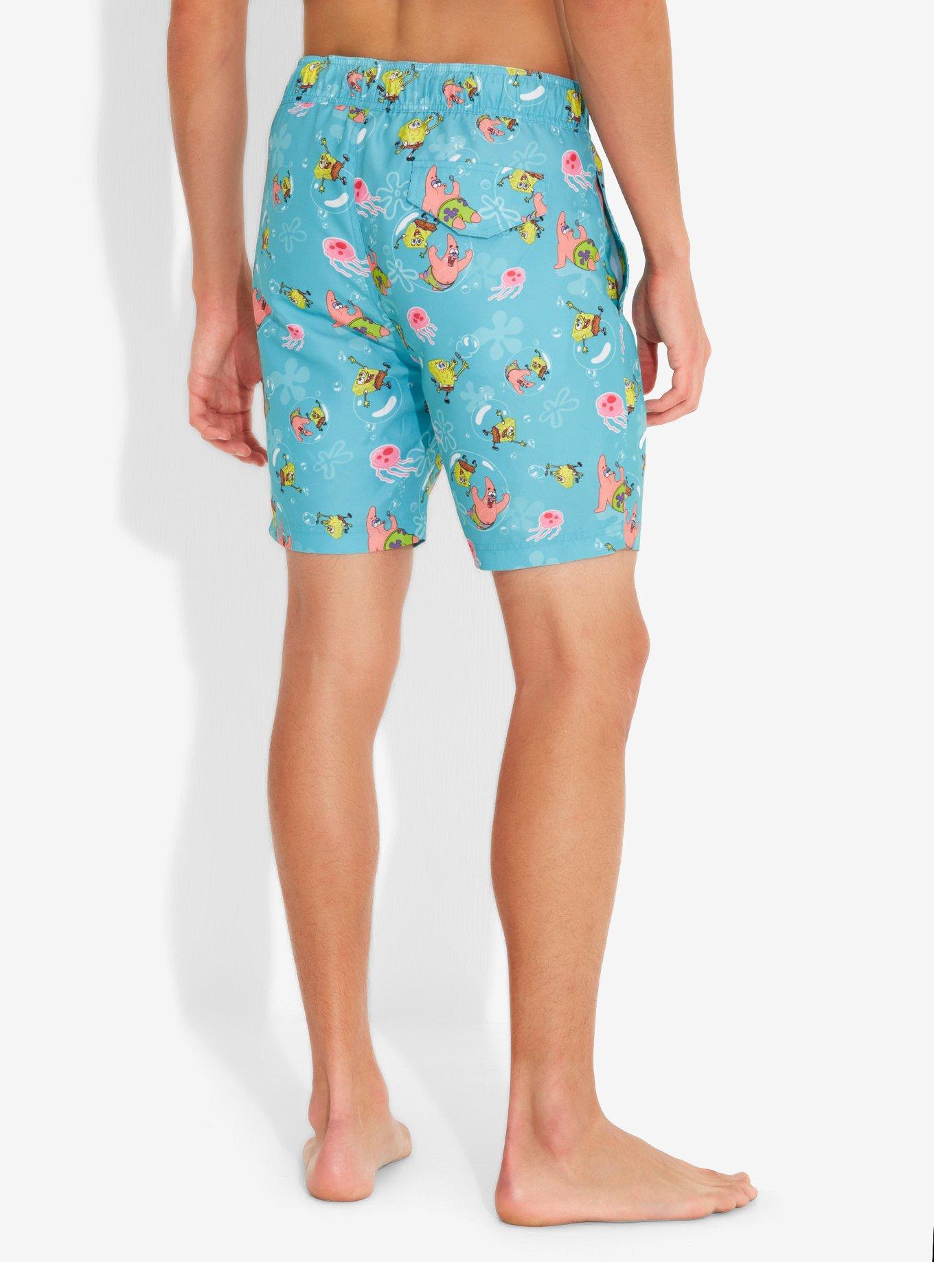 SpongeBob SquarePants Blowing Bubbles Swim Trunks | Hot Topic