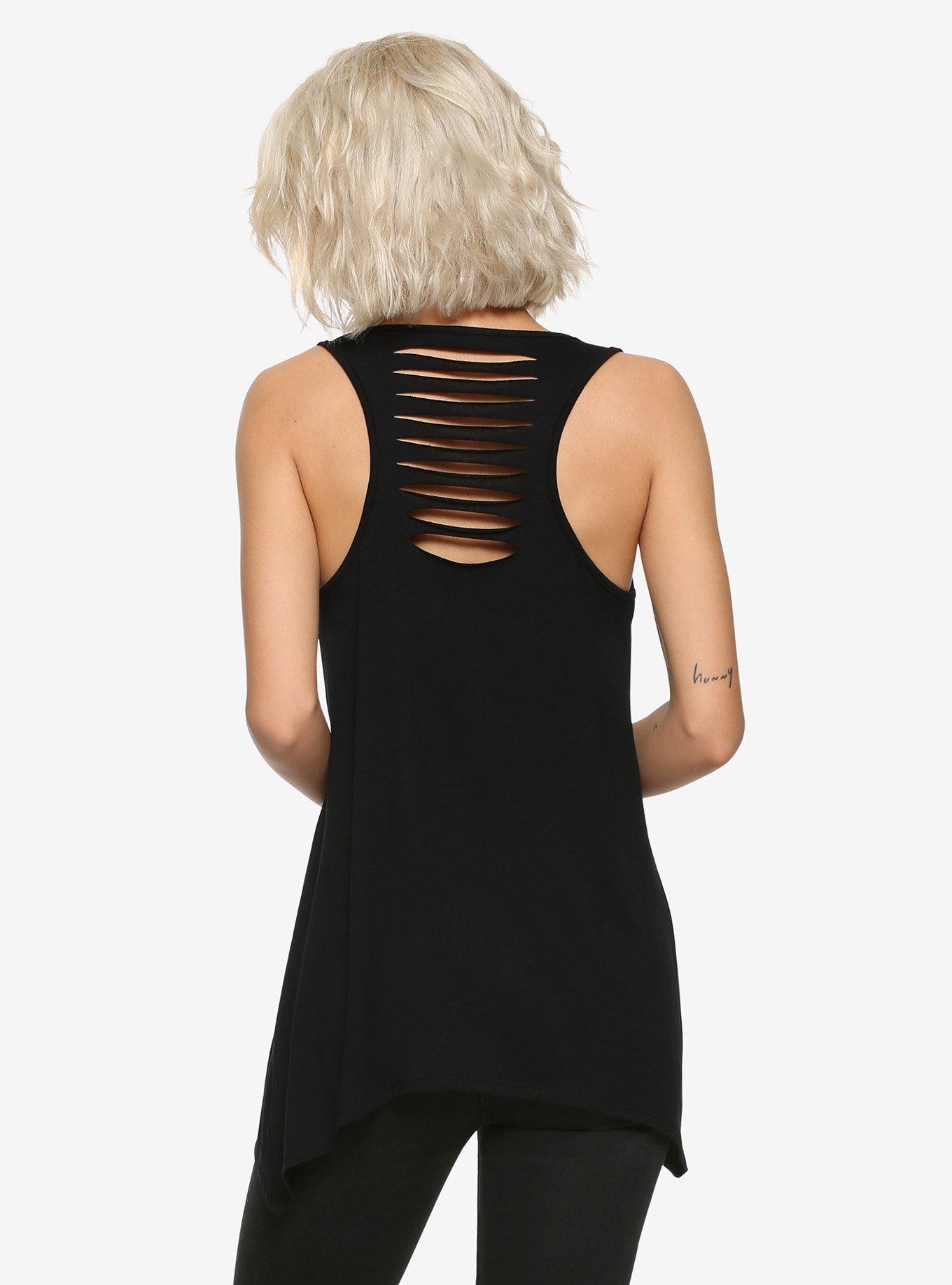 Rib Cage Slash Back Girls Tank Top | Hot Topic