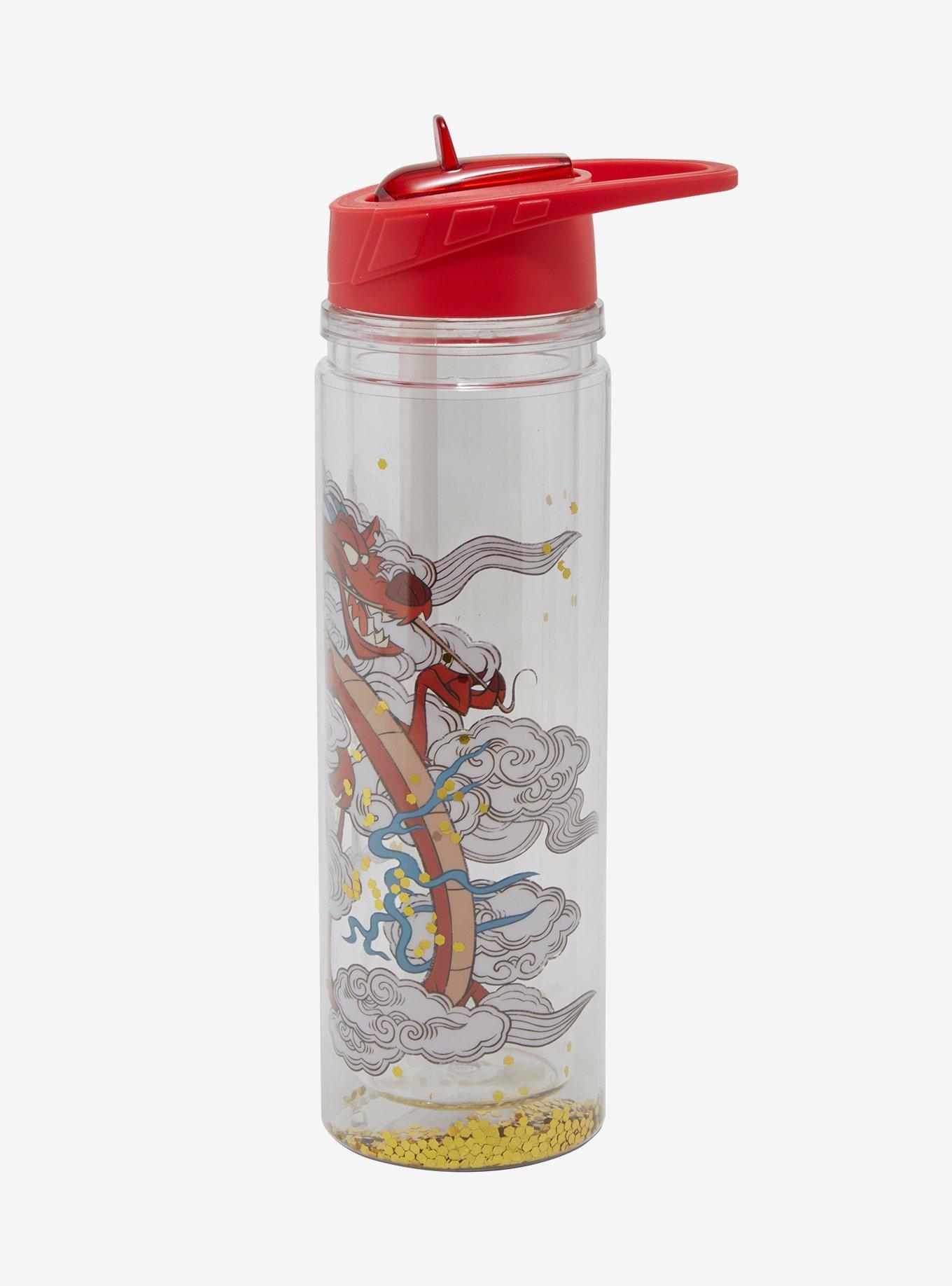 Disney Mulan Glitter Water Bottle | Hot Topic