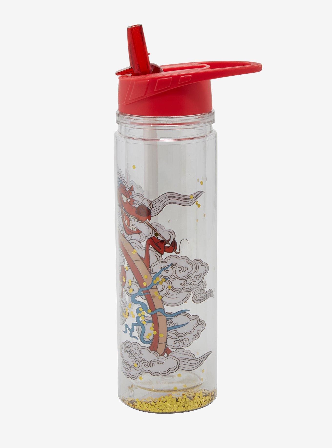 Disney Mulan Glitter Water Bottle | Hot Topic