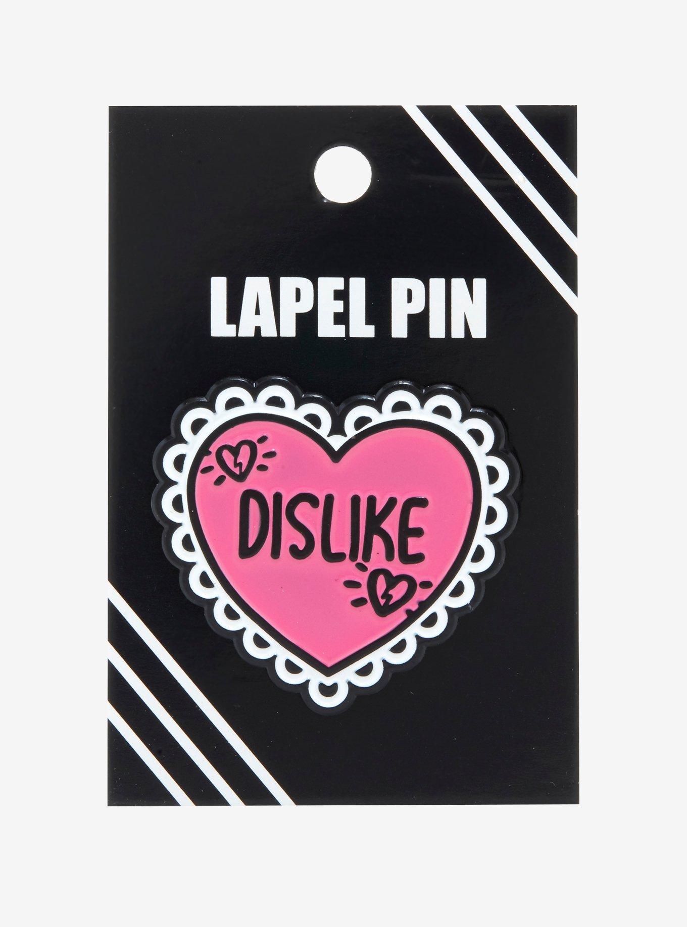 Dislike Heart Enamel Pin | Hot Topic