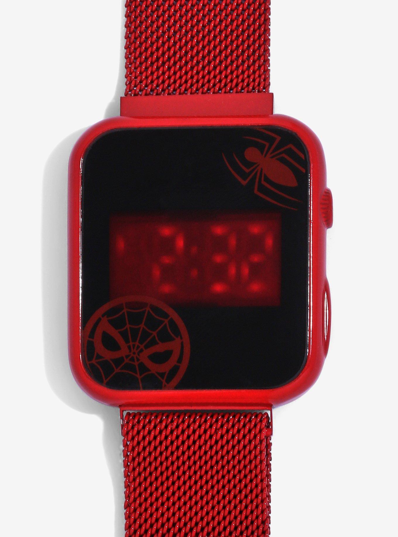 Marvel Spider-Man LED Touch Screen Mesh Watch | Hot Topic
