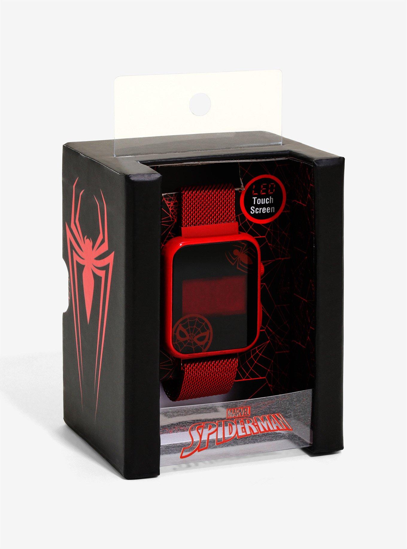 Marvel Spider-Man LED Touch Screen Mesh Watch | Hot Topic