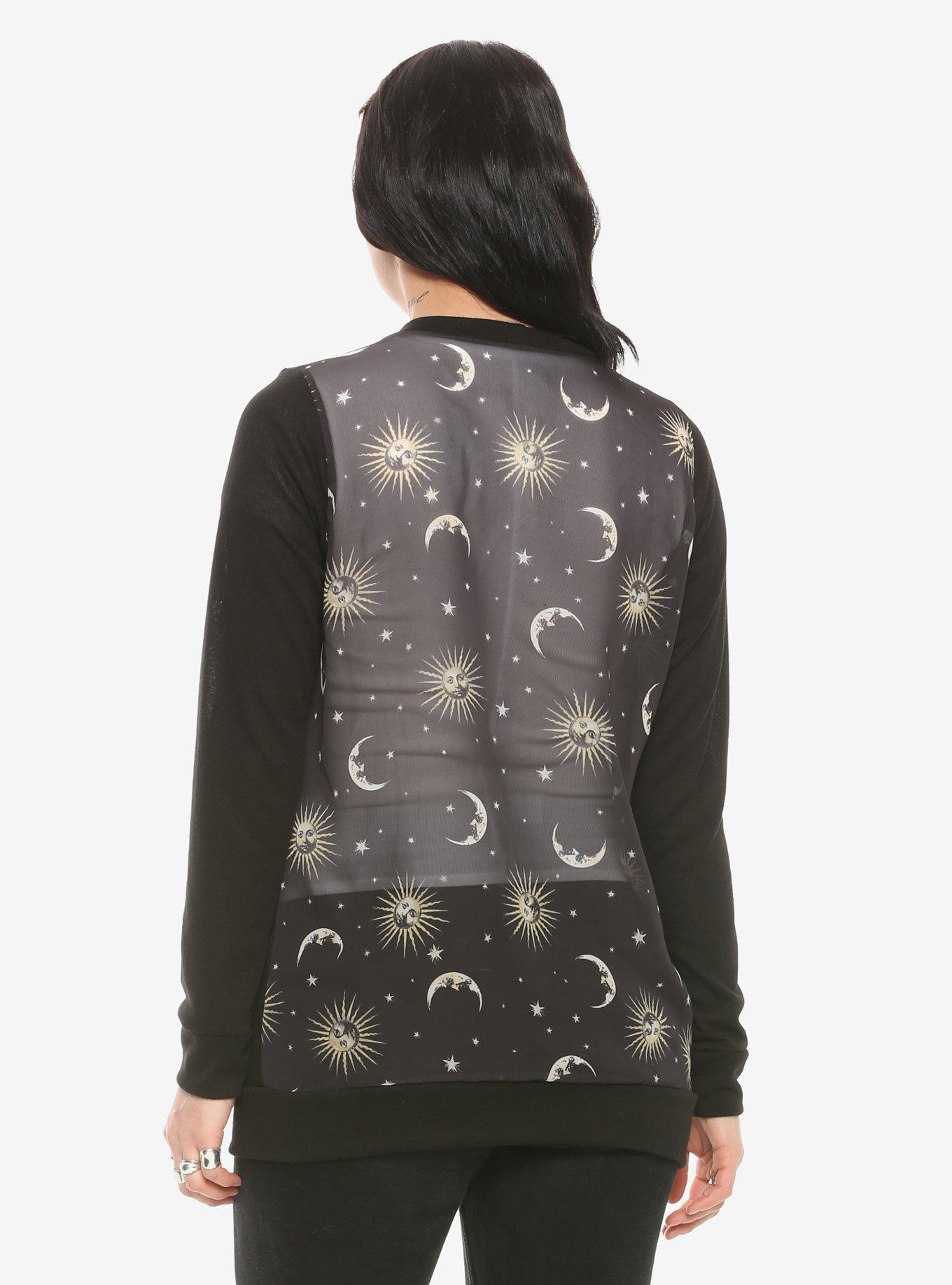 Celestial Girls Chiffon Back Cardigan | Hot Topic