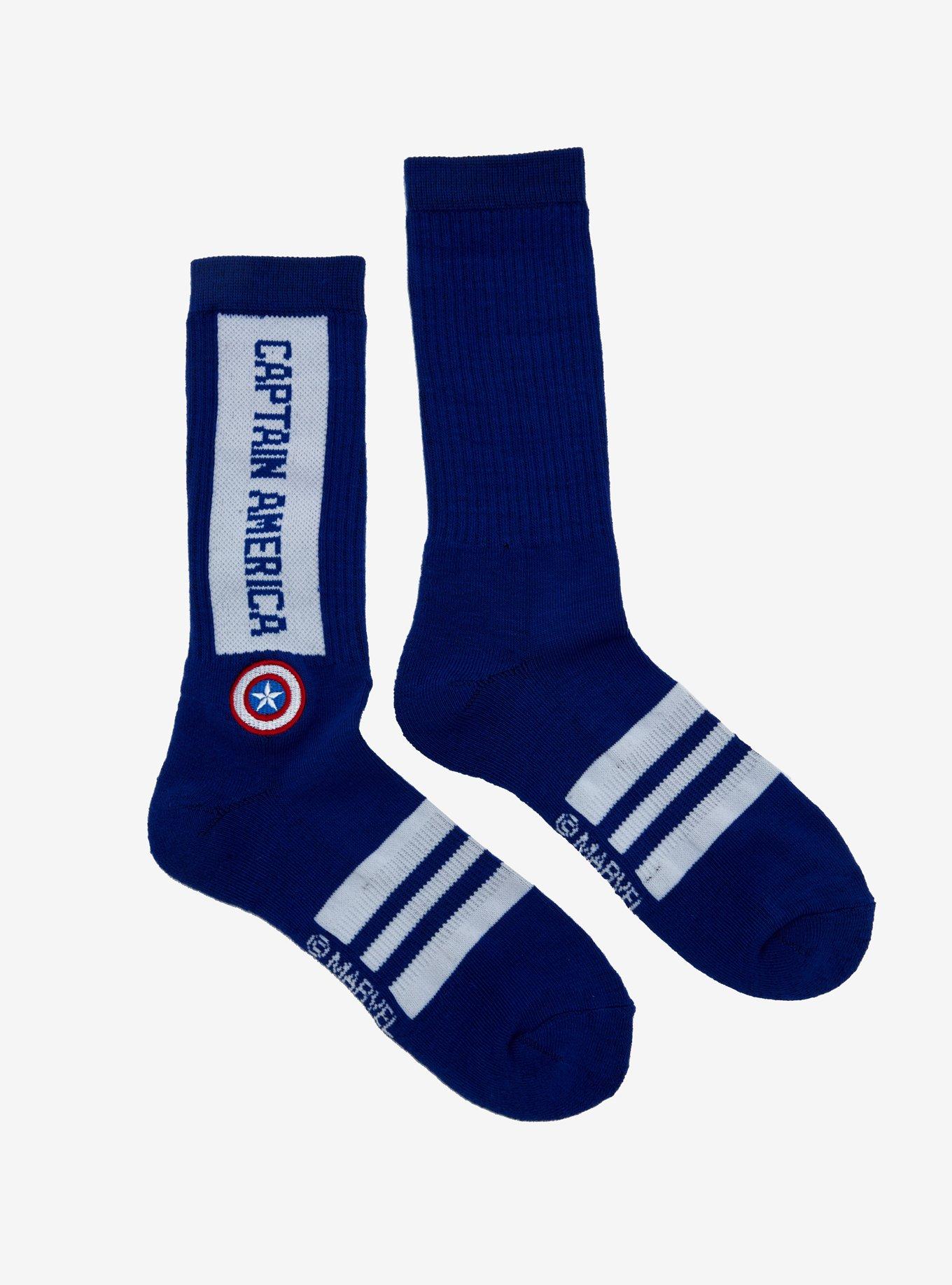 Marvel Captain America Shield Emblem Crew Socks | BoxLunch