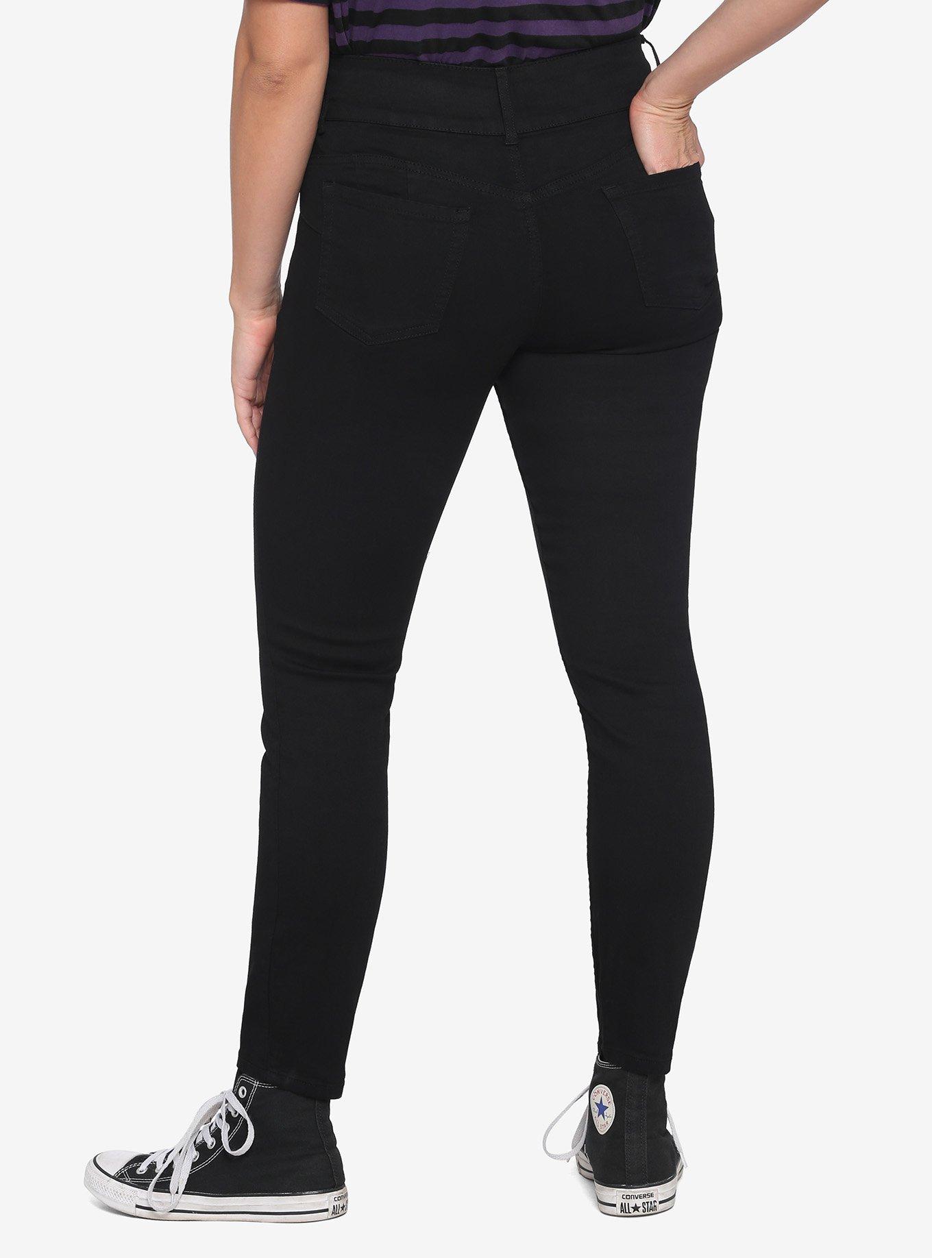 HT Denim Black Hi-Rise Super Skinny Jeans | Hot Topic