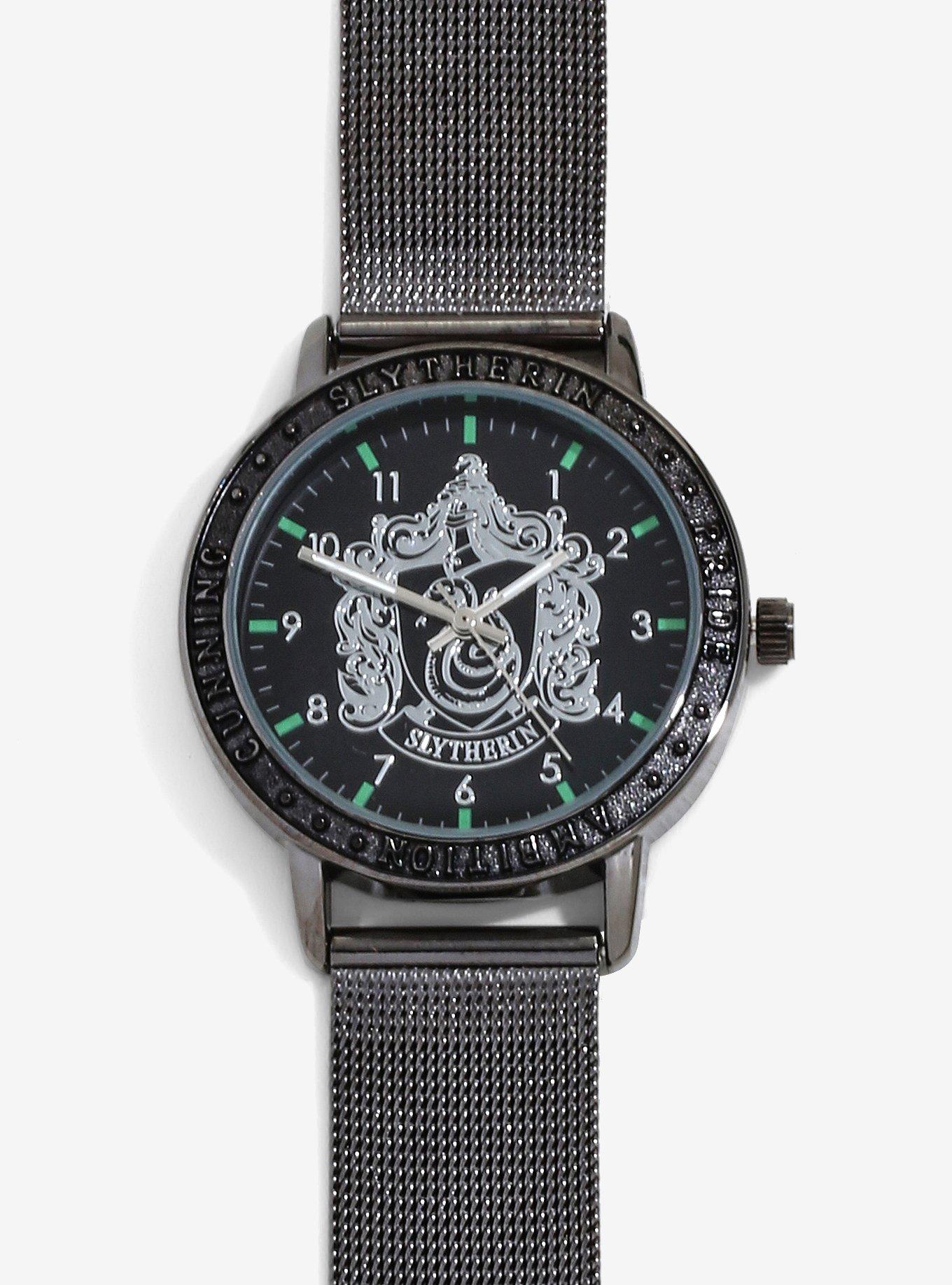 Harry Potter Slytherin Metal & Leather Watch Set - BoxLunch Exclusive ...