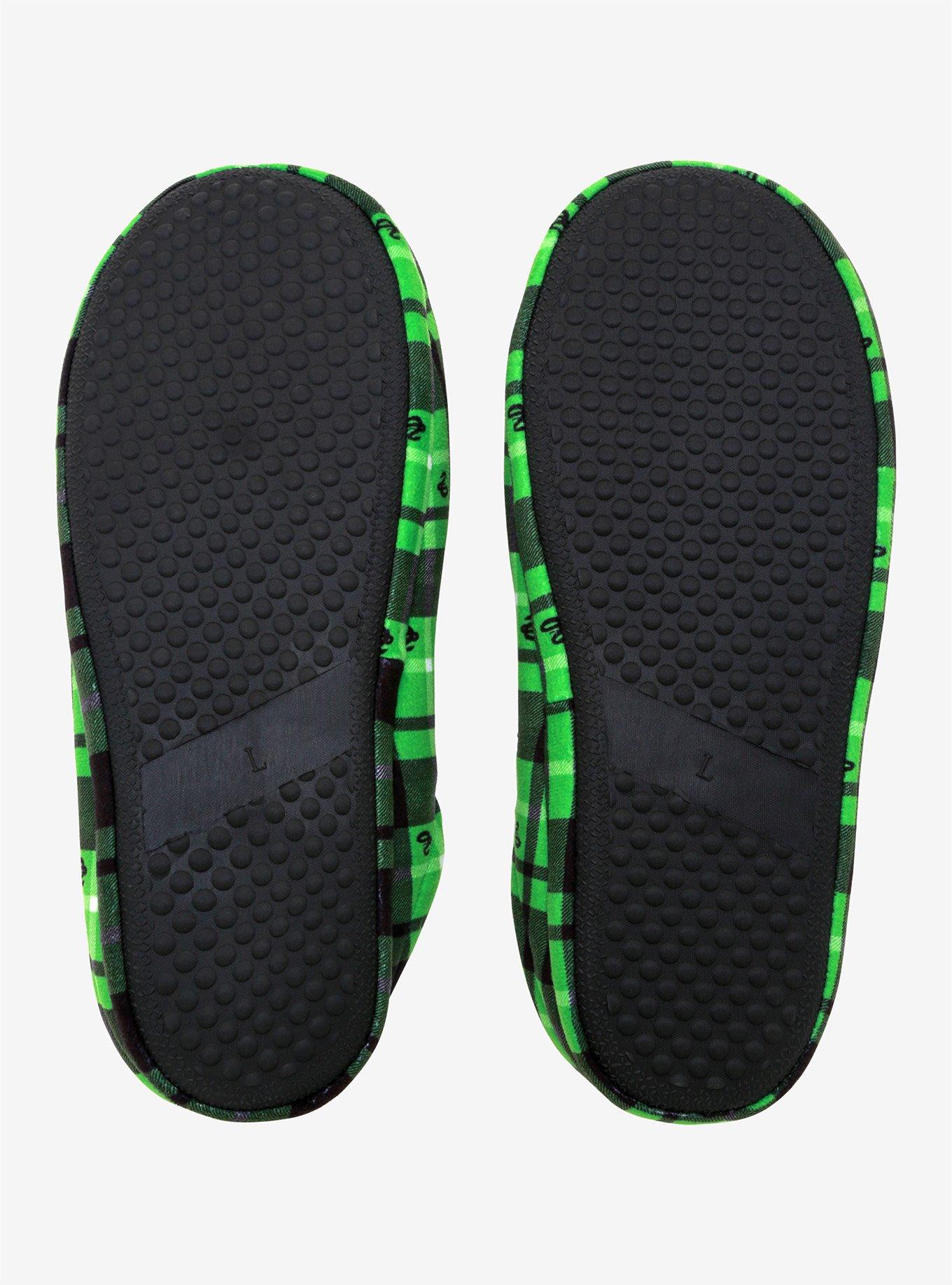Harry Potter Slytherin Plaid Slippers | Hot Topic