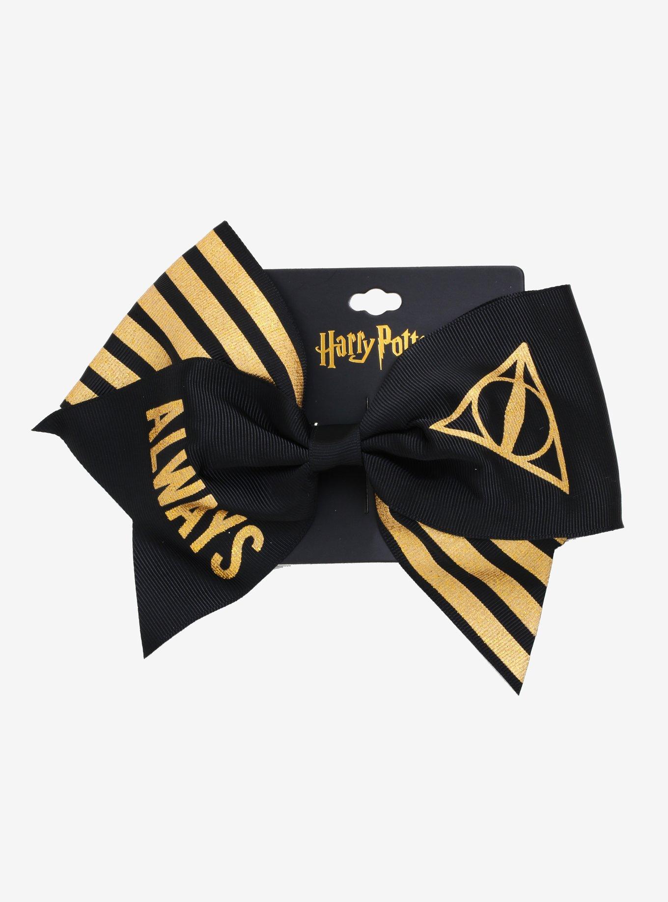 Harry Potter Deathly Hallows Logo Glitter Bow | BoxLunch