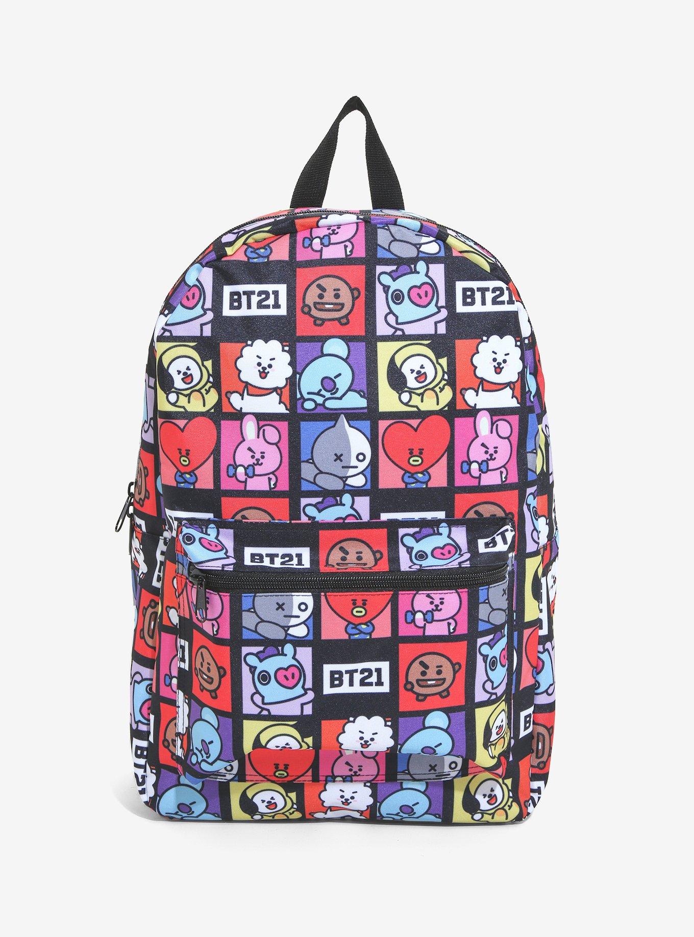 BT21 Character Grid Backpack | Hot Topic