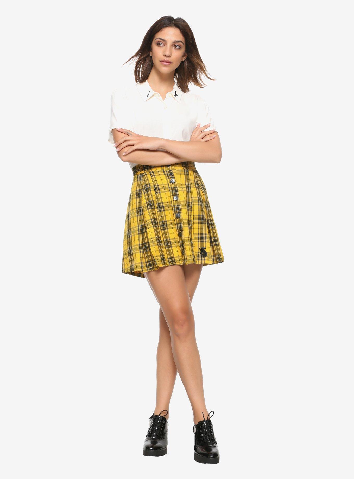 Harry Potter Hufflepuff Pleated Plaid Skirt | Hot Topic