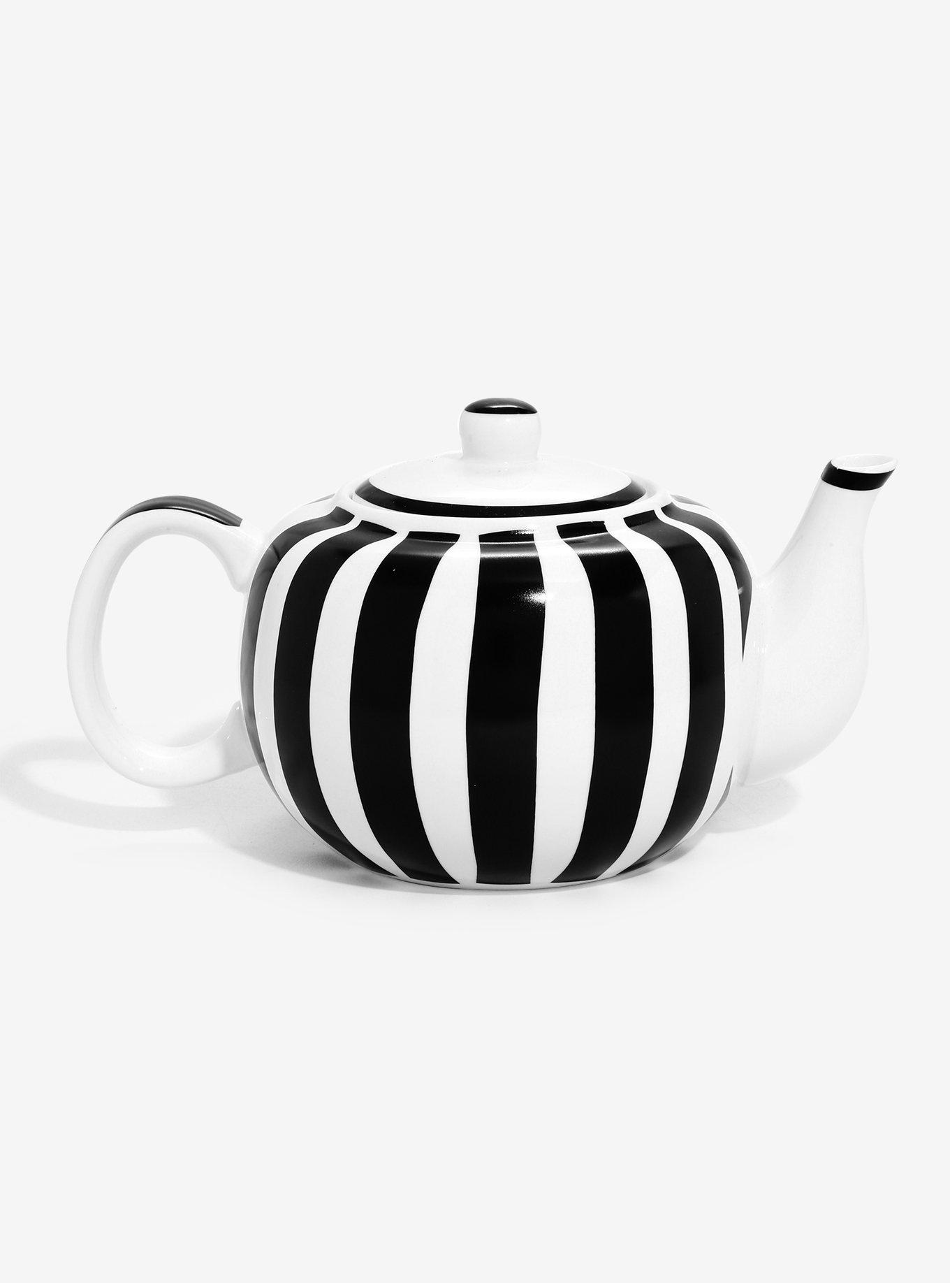 Beetlejuice Striped Teapot | Hot Topic
