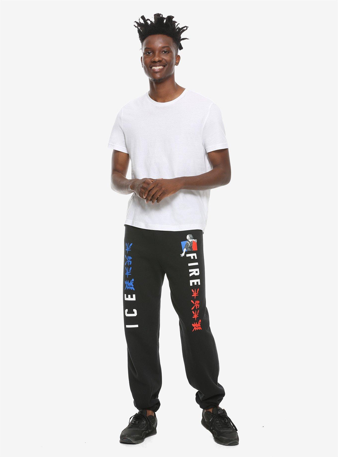 My Hero Academia Todoroki Fire & Ice Guys Sweatpants | Hot Topic