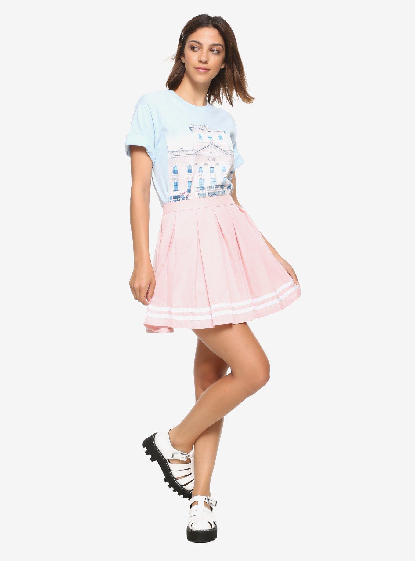 Pink Pleated Cheer Skirt