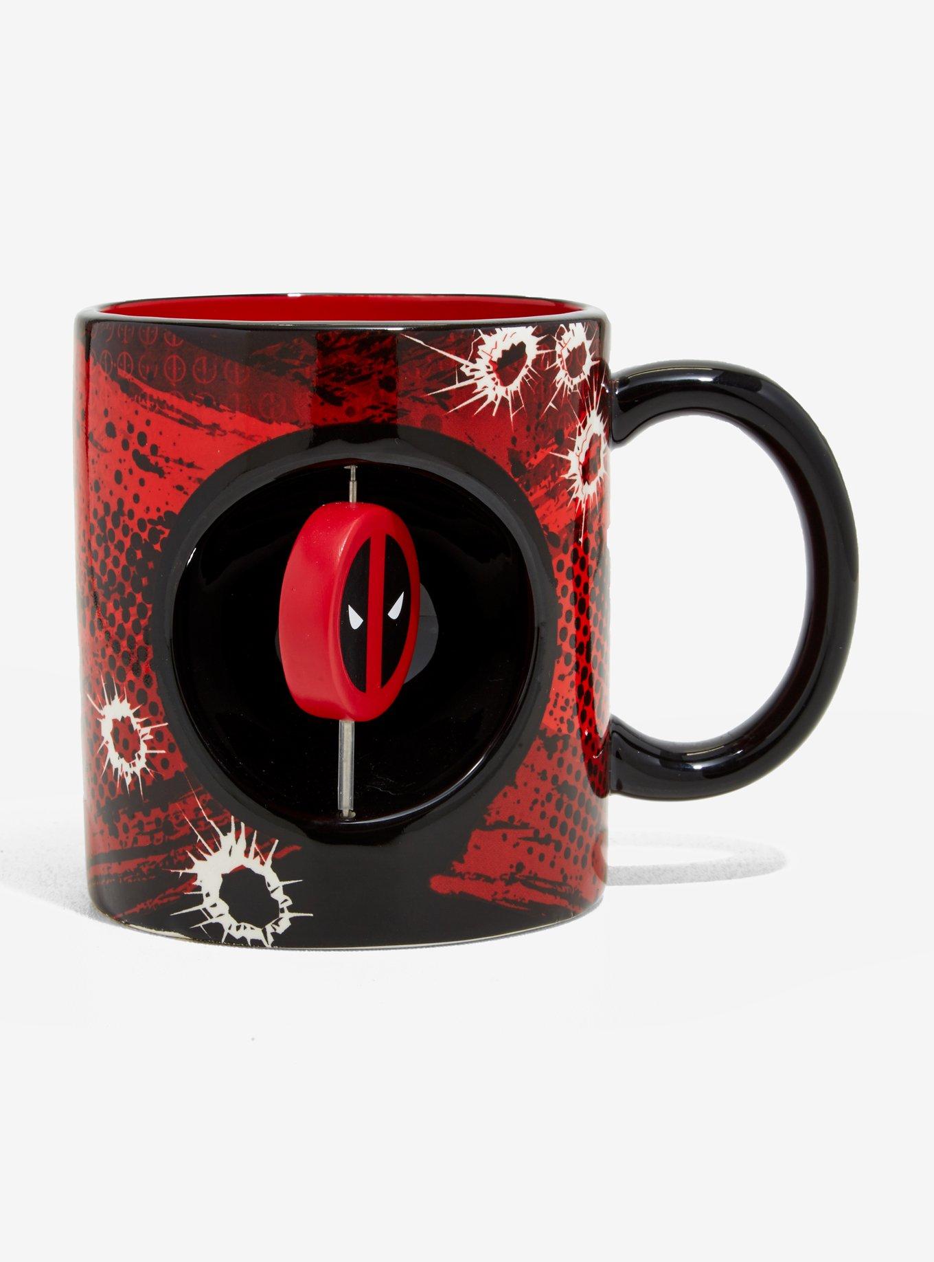 Marvel Deadpool Face Spinner Mug | Hot Topic