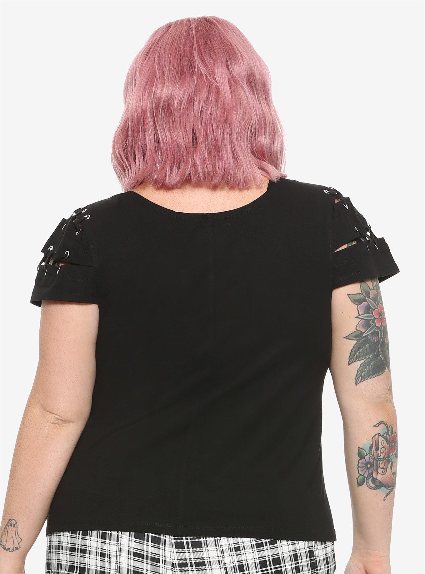 Royal Bones By Tripp Lacing Shoulder Girls T-Shirt Plus Size | Hot Topic