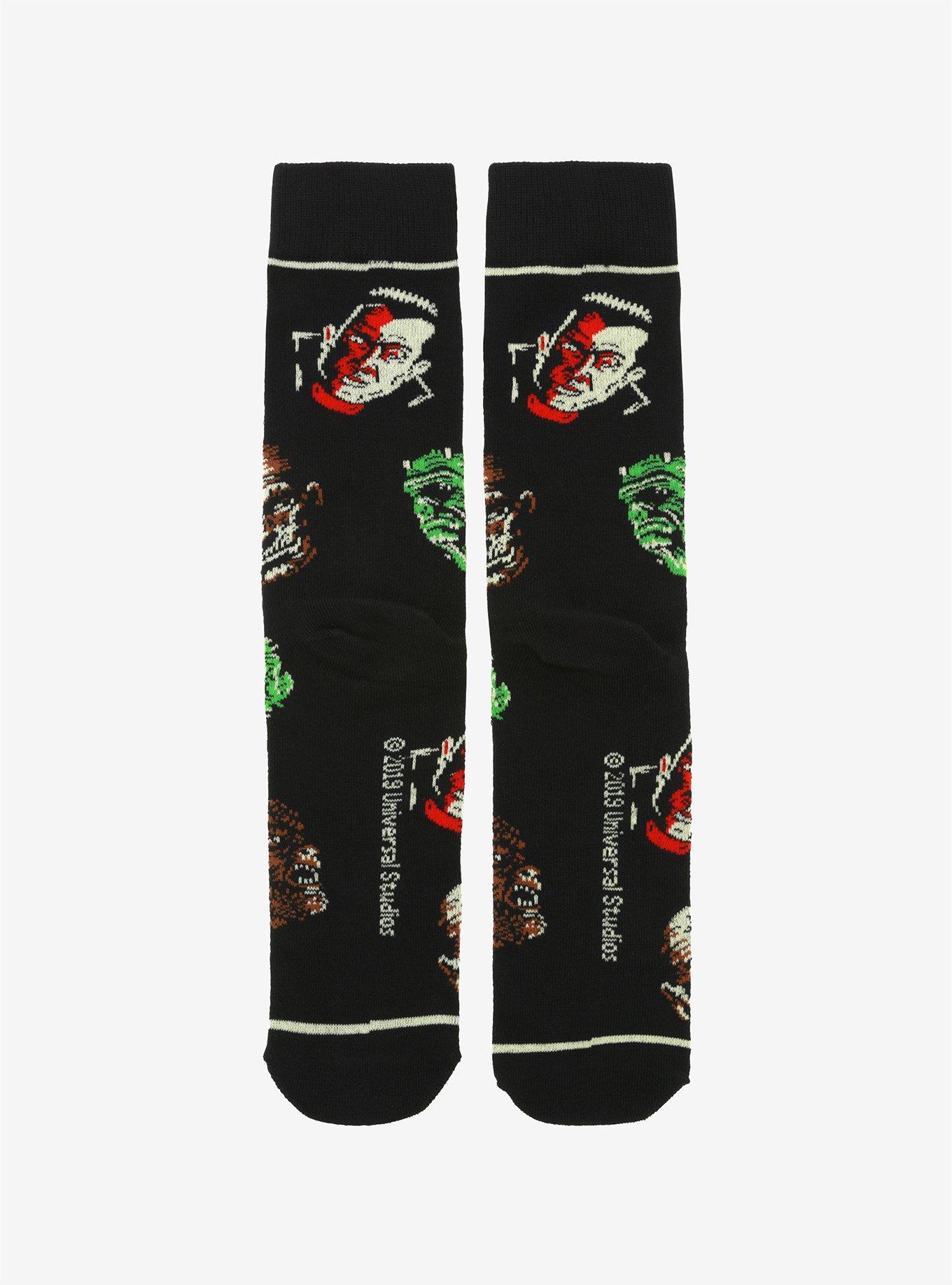Universal Monsters Faces Crew Socks | Hot Topic