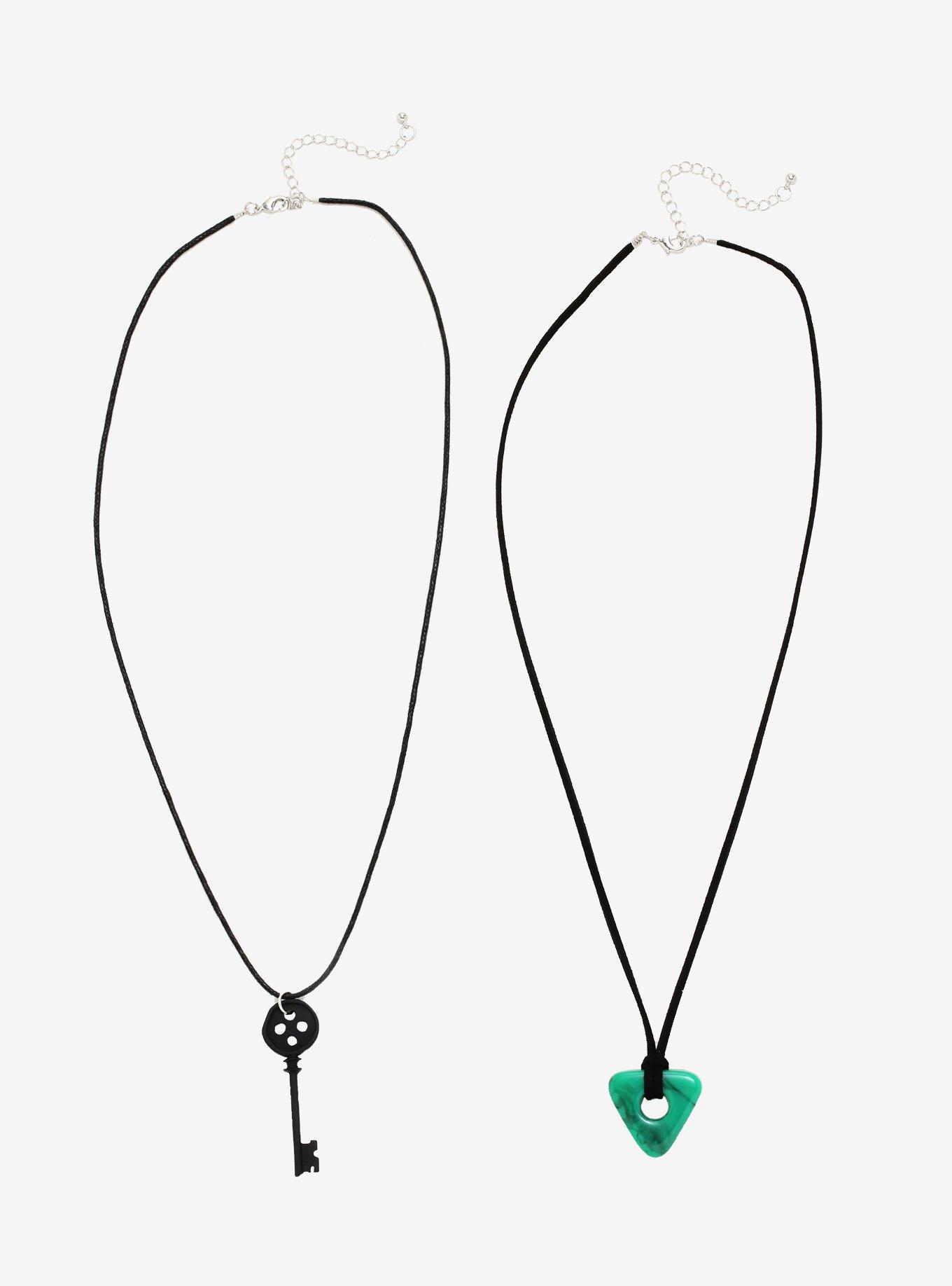 Coraline Key & Seeing Stone Necklace Set | Hot Topic