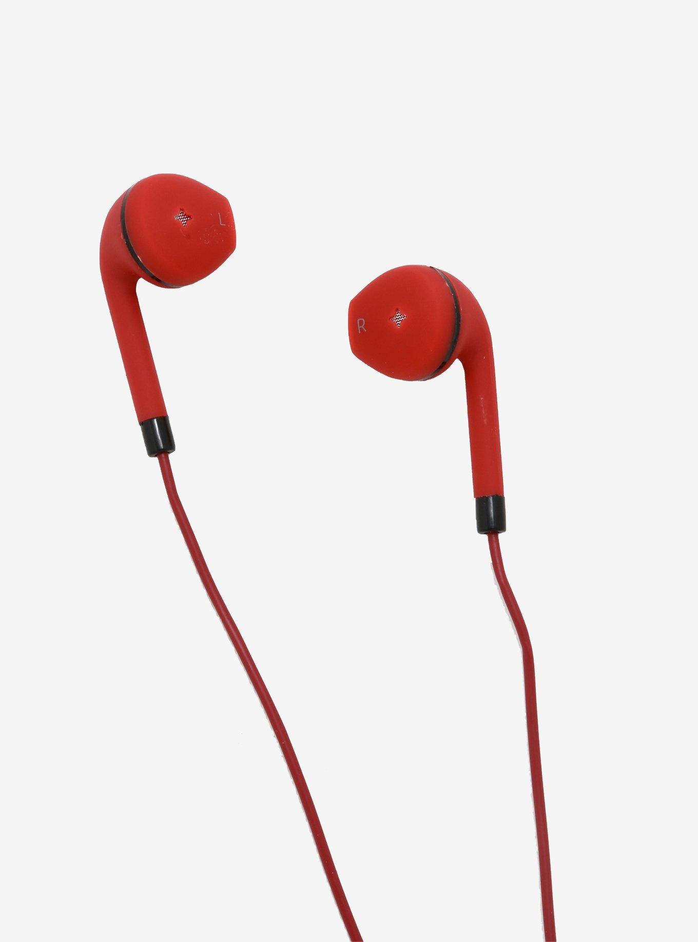 Matte Red & Black Earbuds | Hot Topic