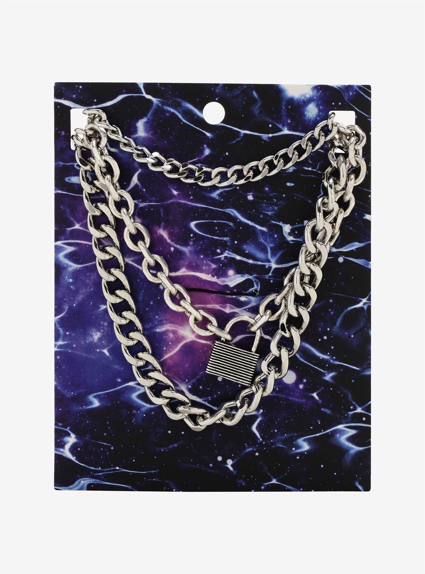Padlock Chain Necklace Set | Hot Topic