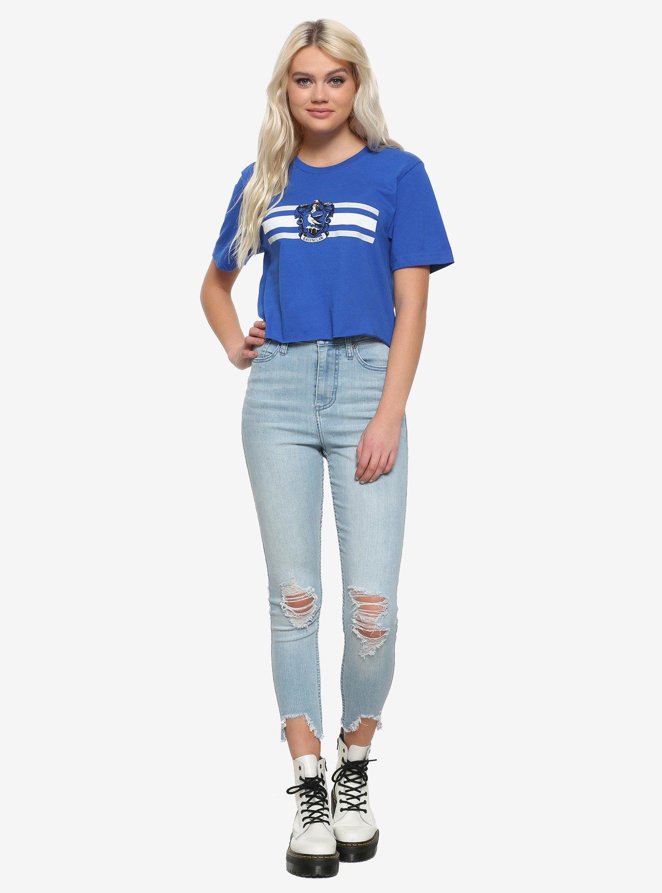 Harry Potter Ravenclaw Stripes Girls Crop T-Shirt | Hot Topic