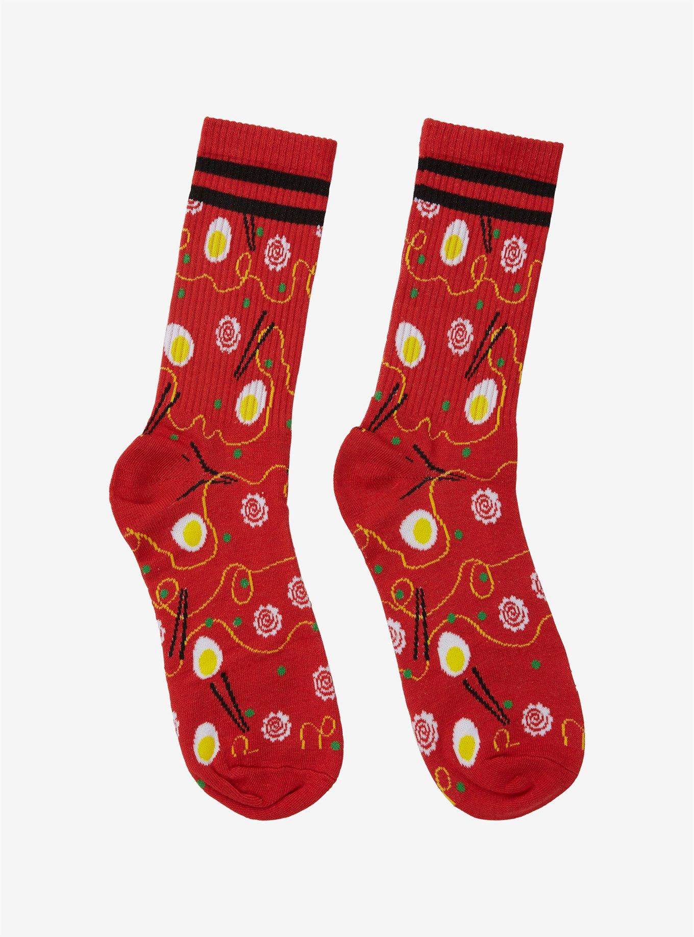 Ramen Noodle Varsity Crew Socks | Hot Topic