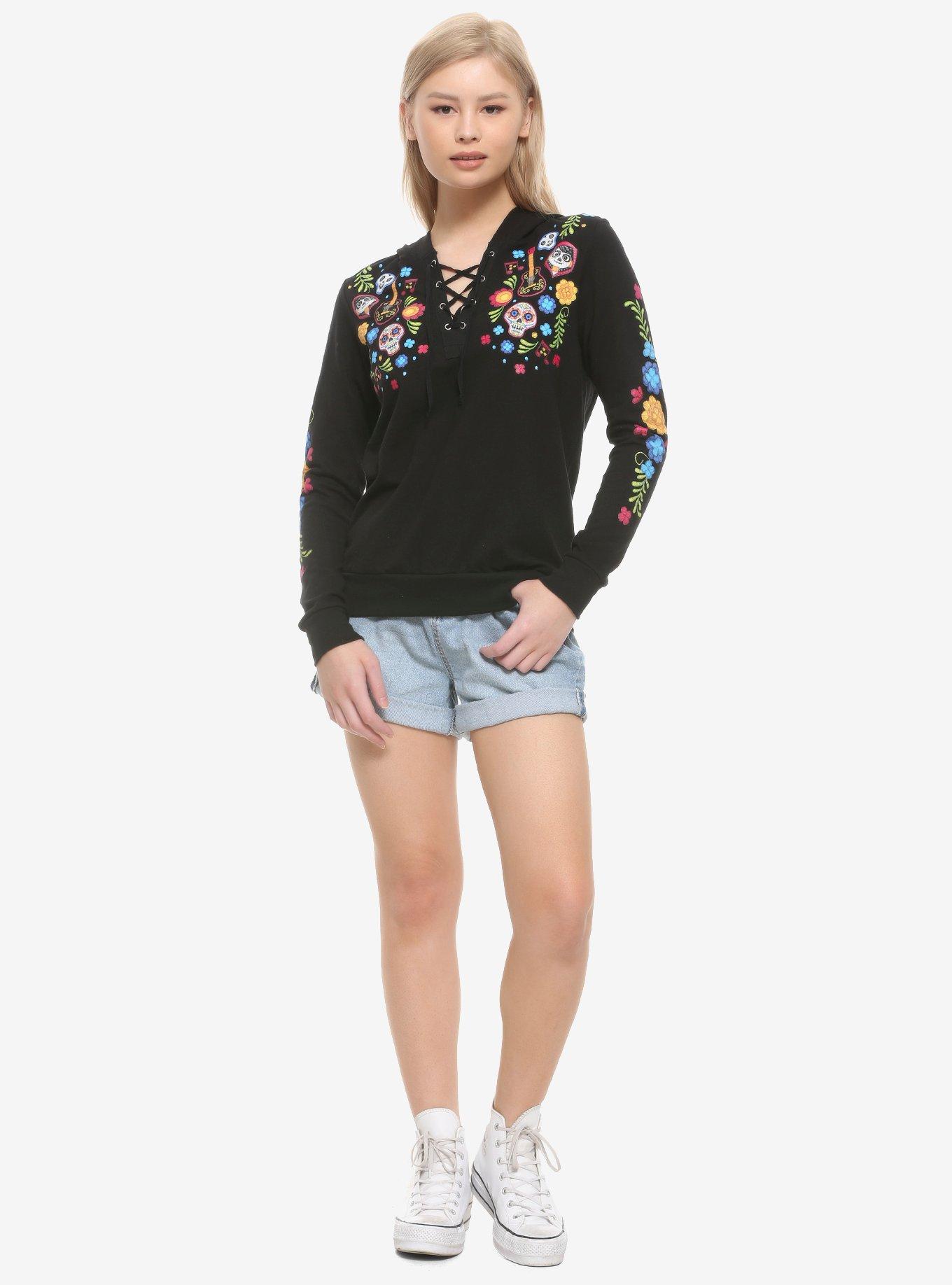 Disney Pixar Coco Lace-Up Girls Hoodie | Hot Topic