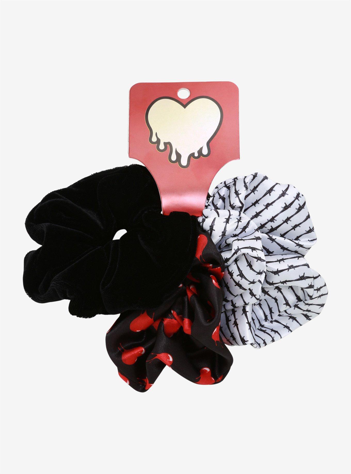 Barbed Wire Heart Scrunchie Set | Hot Topic