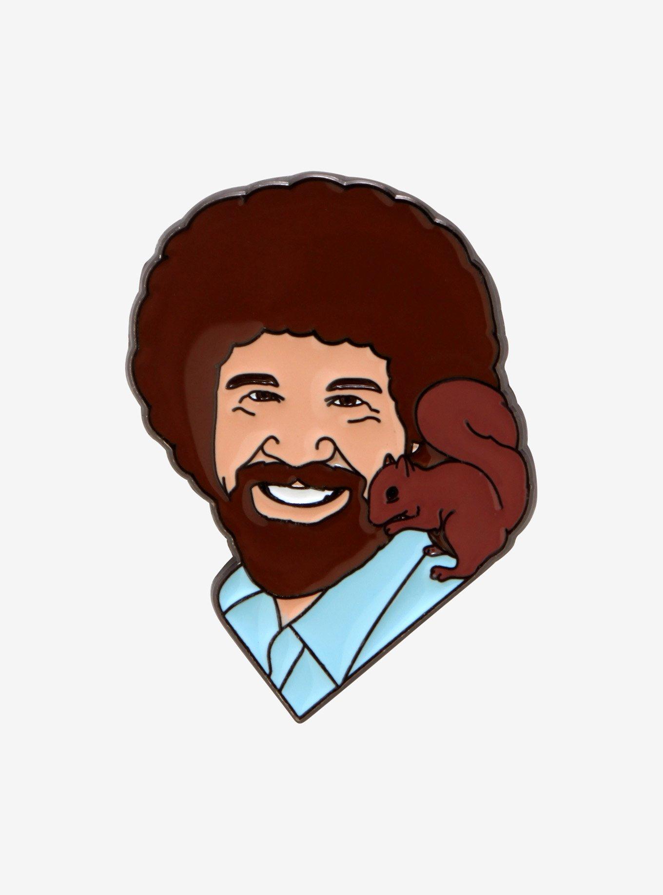 Bob Ross Shoulder Squirrel Enamel Pin | Hot Topic