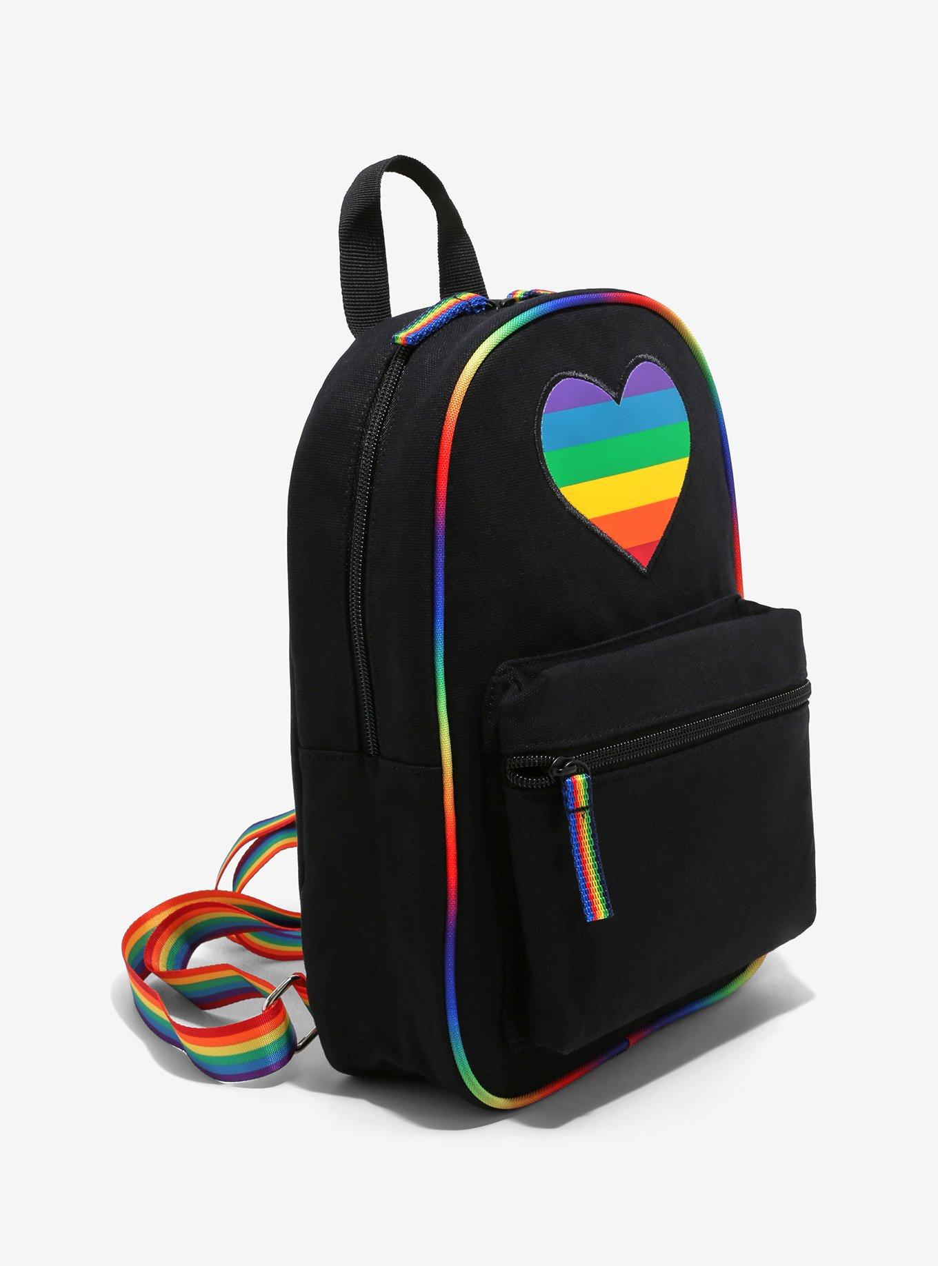 Rainbow Heart Mini Backpack | Hot Topic