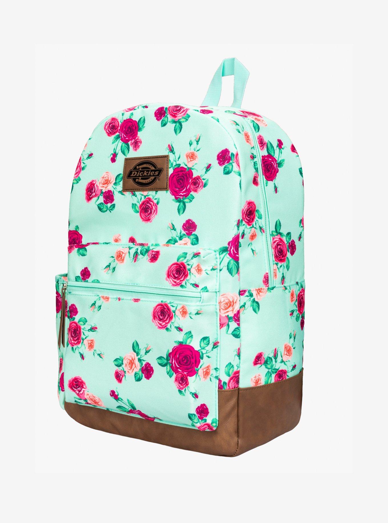 Dickies Mint Floral Canvas Backpack | HotTopic