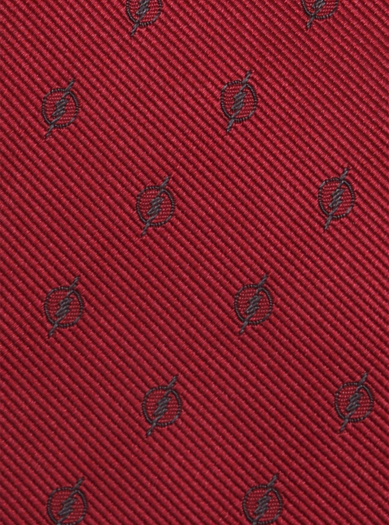 DC Comics The Flash Maroon Jacquard Tie | Hot Topic