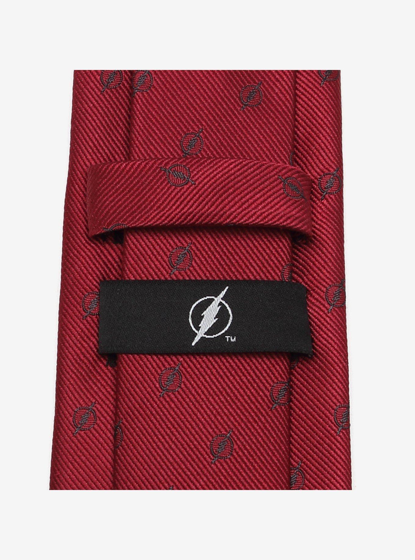 DC Comics The Flash Maroon Jacquard Tie | Hot Topic